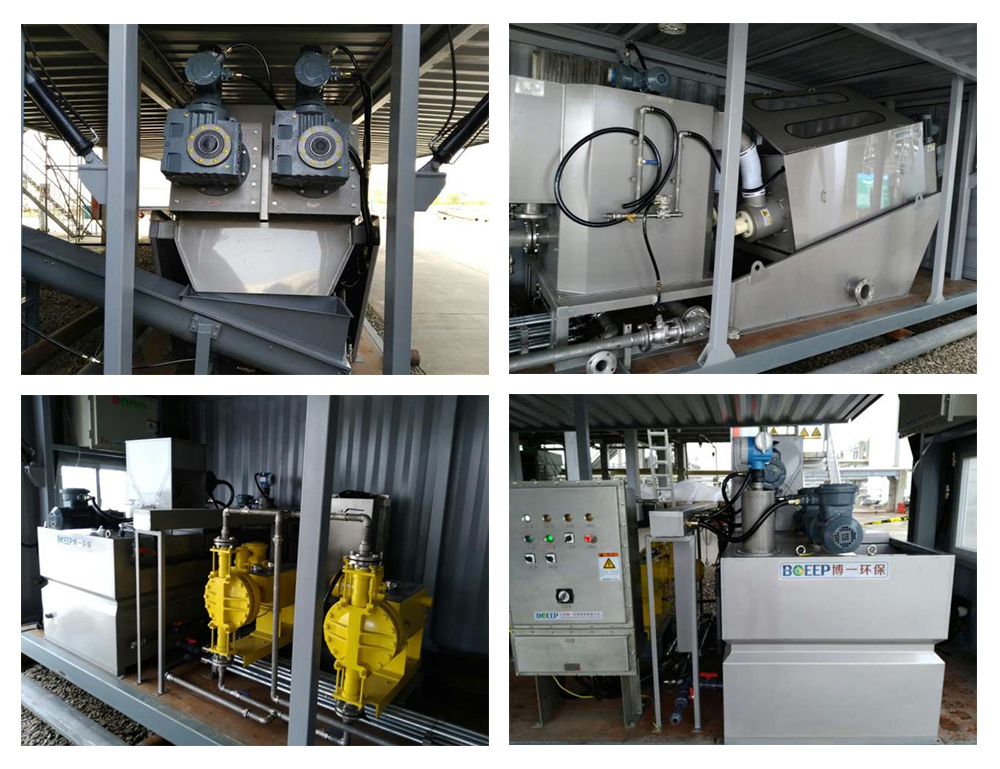 Mobile Containerized Sewage Dewatering Equipment for Decanter Sludge ...